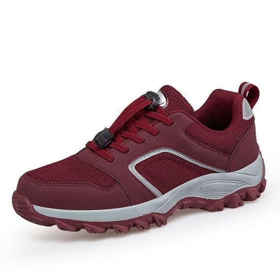 Chaussures de Randonnée Femmes Mode Marche Etanche -Rouge - Cdiscount Sport