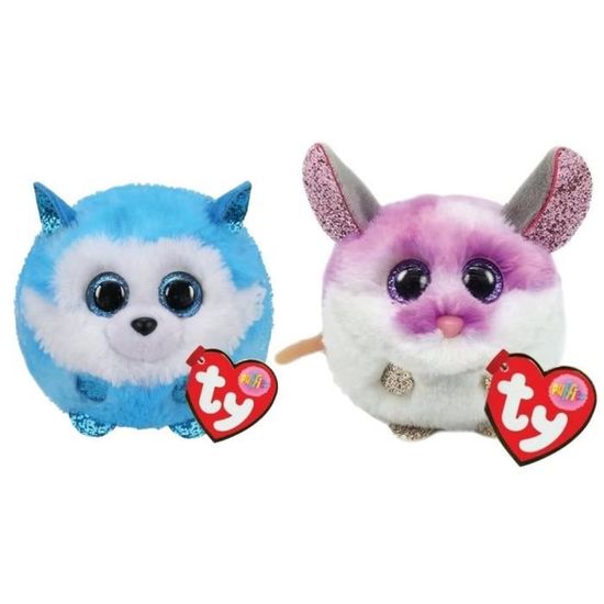 Ty - Peluches - Teeny Puffies - Prince Husky & Colby Souris - Cdiscount ...