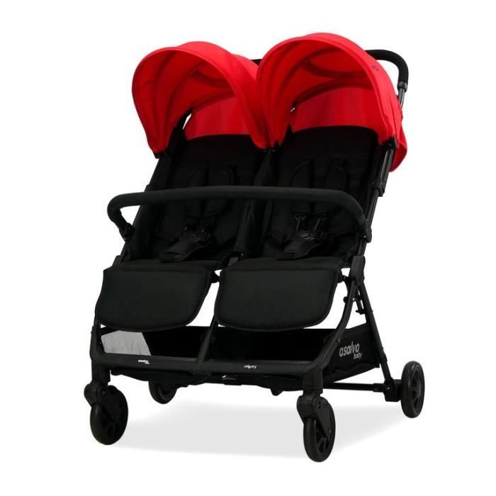 Asalvo - 19837 - Poussette Double Henry Rouge - Cdiscount Puériculture ...