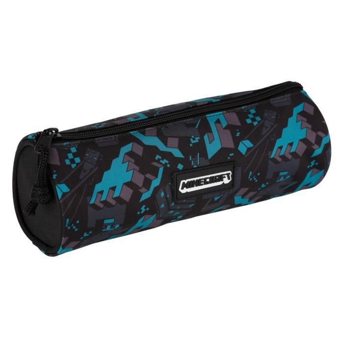 Trousse - MINECRAFT - Ronde - Turquoise - Zippée - Enfant Turquoise ...