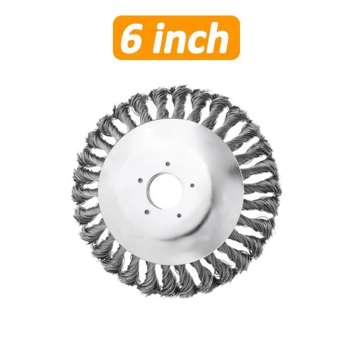 Tondeuse,Tête de coupe-herbe de jardin en fil d'acier, bord arrondi, plaque de coupe, roue ...