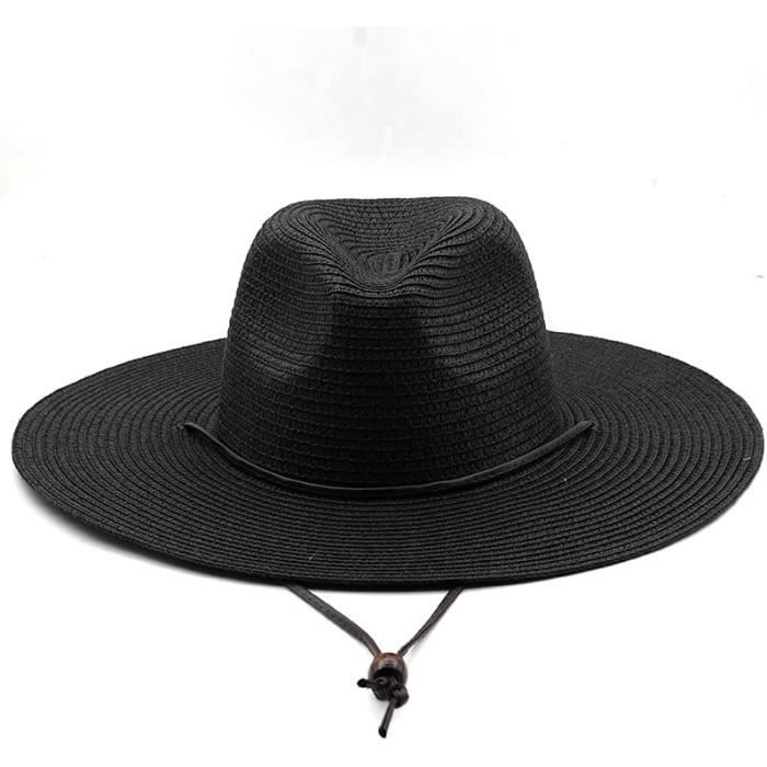 Chapeau De Paille Bord Grand Chapeau De Paille Pour Femmes Hommes Jazz ...