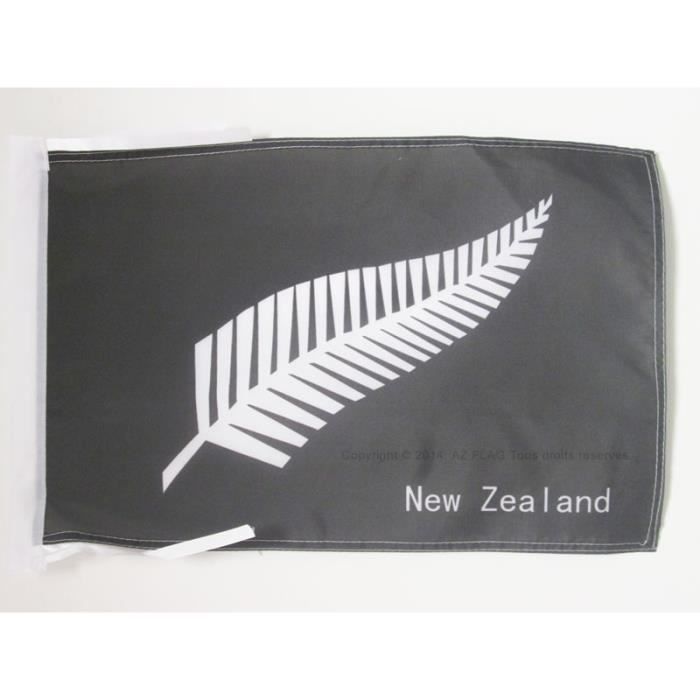 Drapeau Nouvelle-Zélande fougères 45x30cm - neo-zélandais - All black ...
