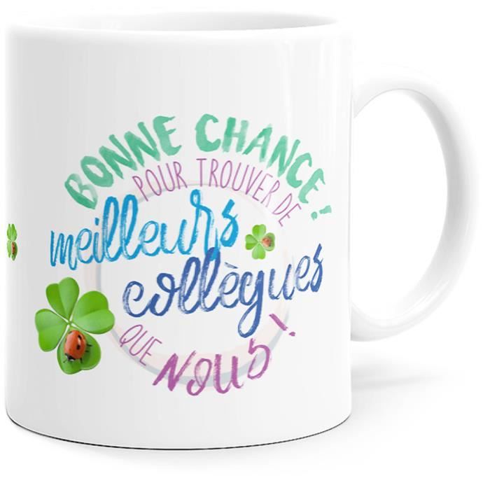 Mug Humour Bonne Chance Collègue Tasse Message Drôle. Dino Mugs le ...