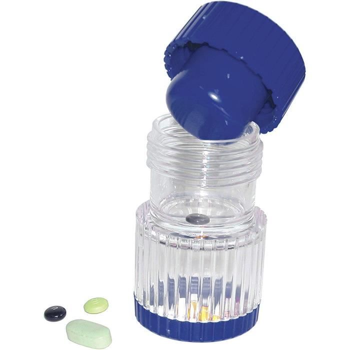 DEX pilulier Broyeur de pilules 2 en 1 Portable Pill Crusher Pill ...