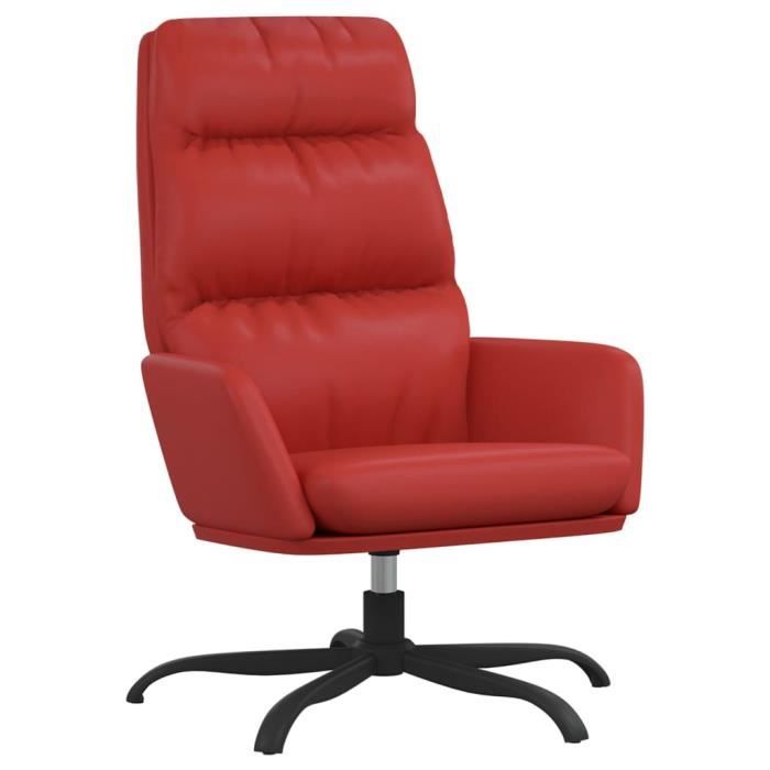 Chaise de relaxation Rouge bordeaux Similicuir-S20335 - Cdiscount Maison