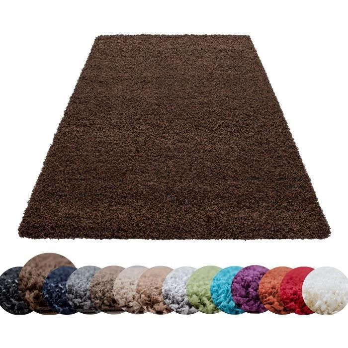 Tapis Salon Moderne Tapis Chambre Adulte Tapis Marron 120 Cm Rond Tapis ...