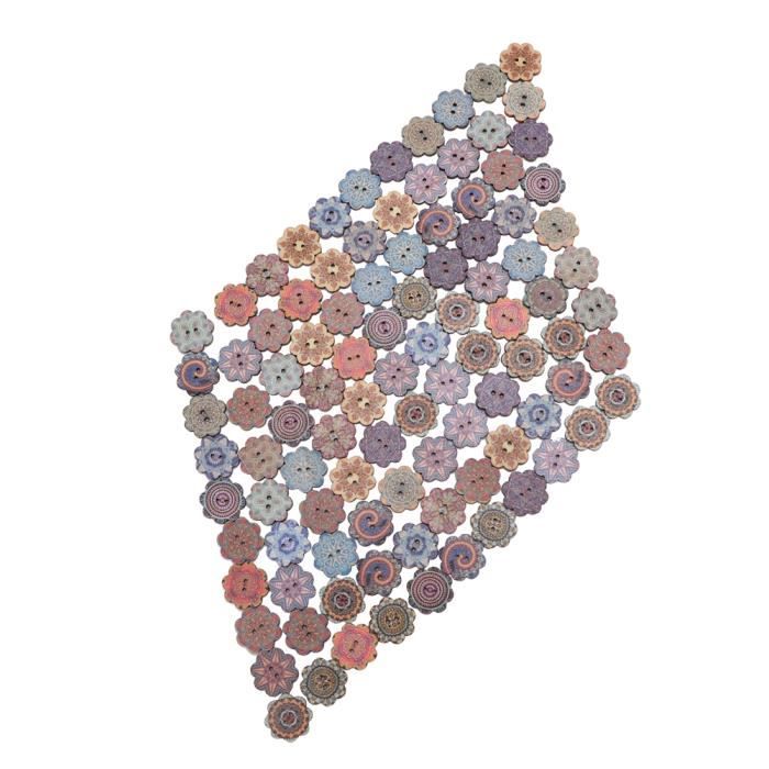 Bouton en bois Boutons de couture en bois Boutons 100Pcs, petits ...