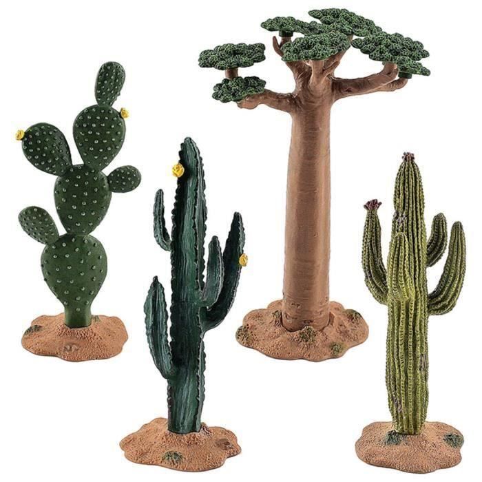 HAPPY-Pack de 4 Cactus Modèle Baobab Plante Verte Jouets DIY ...