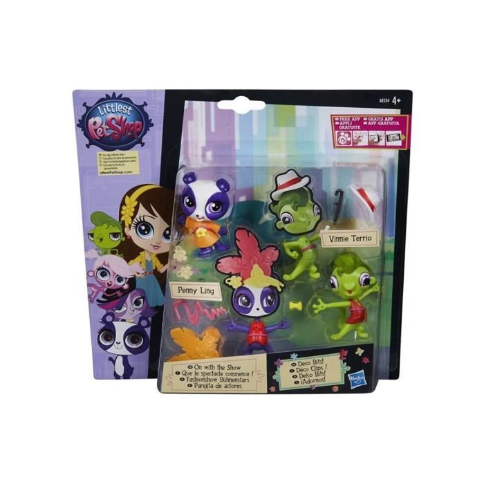 Littlest Pet Shop : Set de 2 Figurines Petshops A Customiser : Panda Penny Ling + Petshop Vinnie ...