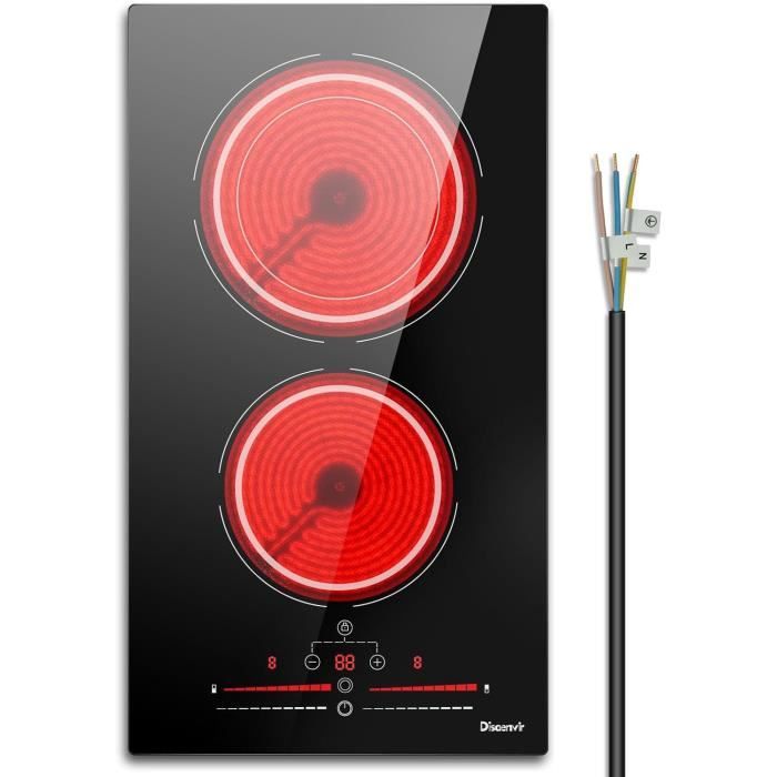 Plaque Vitrocéramique 2 Feux 3200W, Plaque De Cuisson Electrique ...