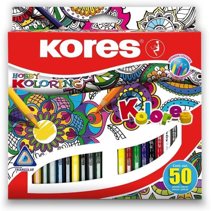 Kores - Kolores : 50 Crayons de couleur pour enfants, débutants et ...