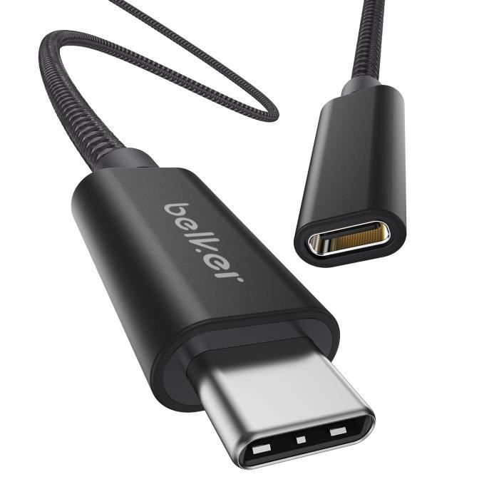 Maxonar Rallonge Usb C 0,3M-30Cm 2Pack Usb3.1 (20 Gbit-S) Type C Prise ...