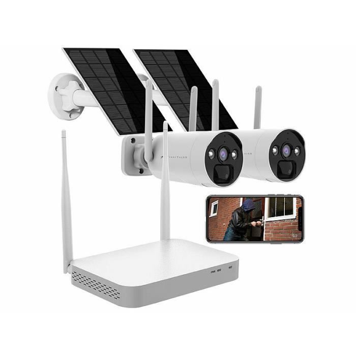 Système de surveillance connecté - VISORTECH - DSC-500.nvr - 2 caméras ...