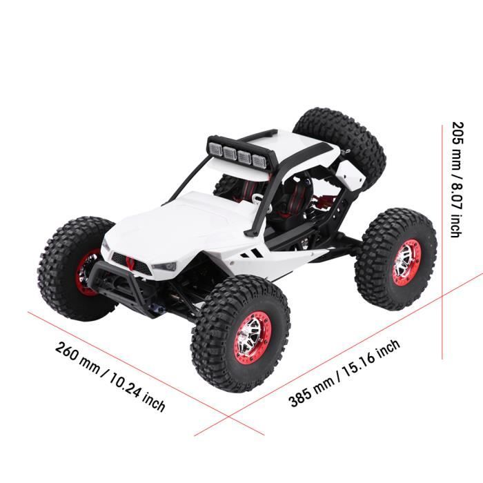 Wltoys 12429 2.4GHz 4WD Voiture sur chenilles électrique RC à l'échelle 1-12 avec lumière LED ...