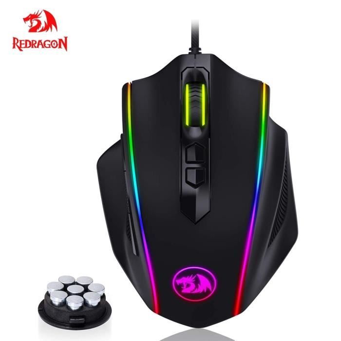 SOURIS,--Redragon M720 RGB Vampire USB Filaire Gaming Mouse 10000 DPI 8 ...