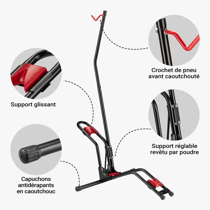 Wiltec Range-vélo vertical de sol autoporteur – 53 x 11 x 120 cm – Sup ...