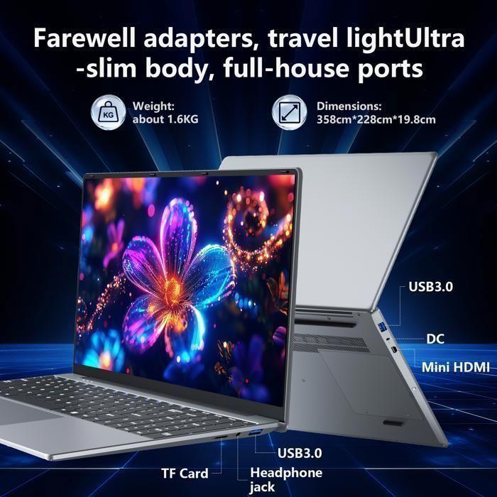 PC Portable 15.6"FHD-Intel Core i5-7Y54(Jusqu'à 3.2GHz)-16Go RAM 512Go ...