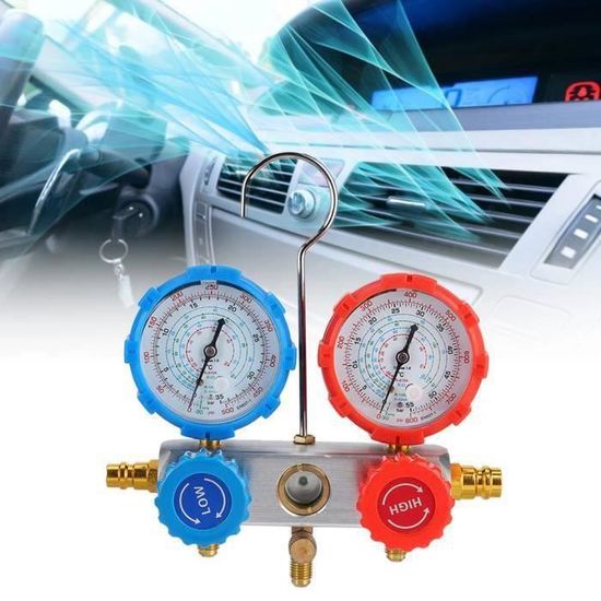Garosa Manomètre de réfrigérant Manomètres de Diagnostic de collecteur ...