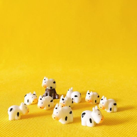 Objets décoratifs,Décoration de terrarium en mousse,mouton vache-miniature-mignon-gnome de ...