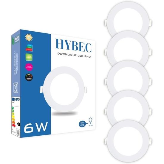 Hybec- Spot Led Encastrable 6W, Spot Led Encastrable Extra Plat ...
