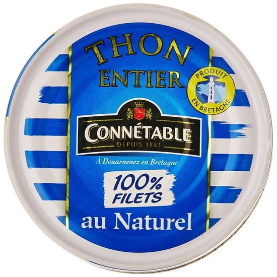 Connétable Thon Entier au Naturel 160 g - Cdiscount Au quotidien