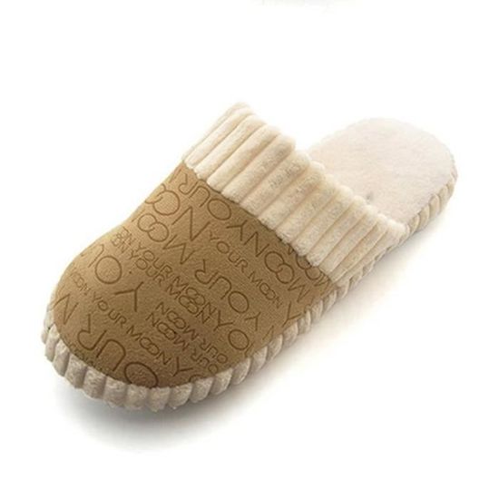 Chaussons,Pantoufles d'hiver à talons bas pour homme et femme ...