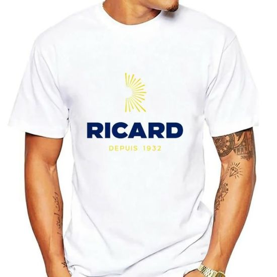 T shirt, tee shirt Ricard - Rick Boutick BLANC - Cdiscount Prêt-à-Porter