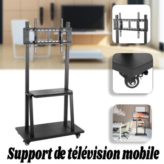 Support de télévision mobile avec roulettes 4 pcs et 2 pcs de colonne ...