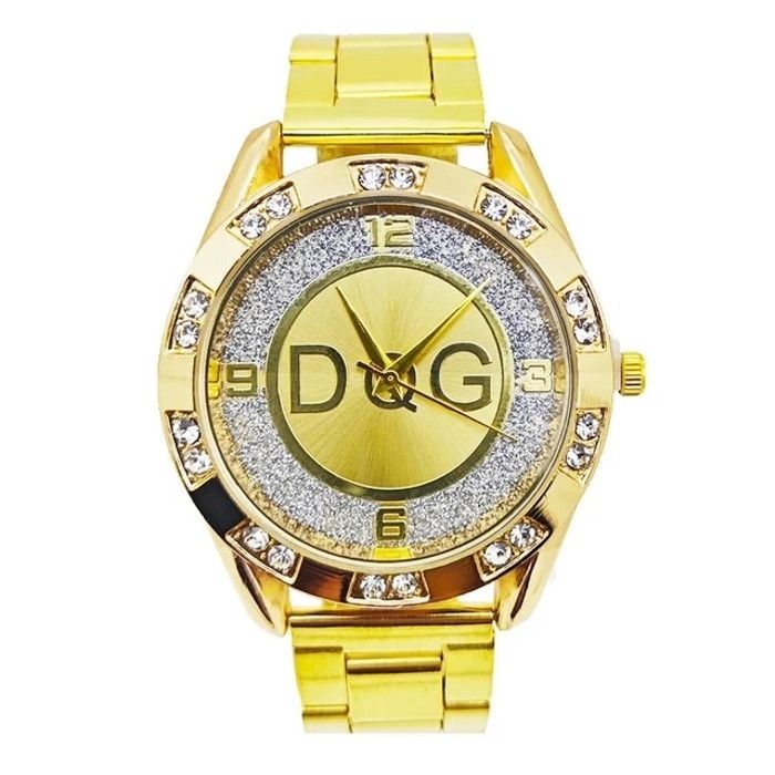 Zegarek Damski-Montre de luxe pour femme,quartz cristal DQG,or,argent ...
