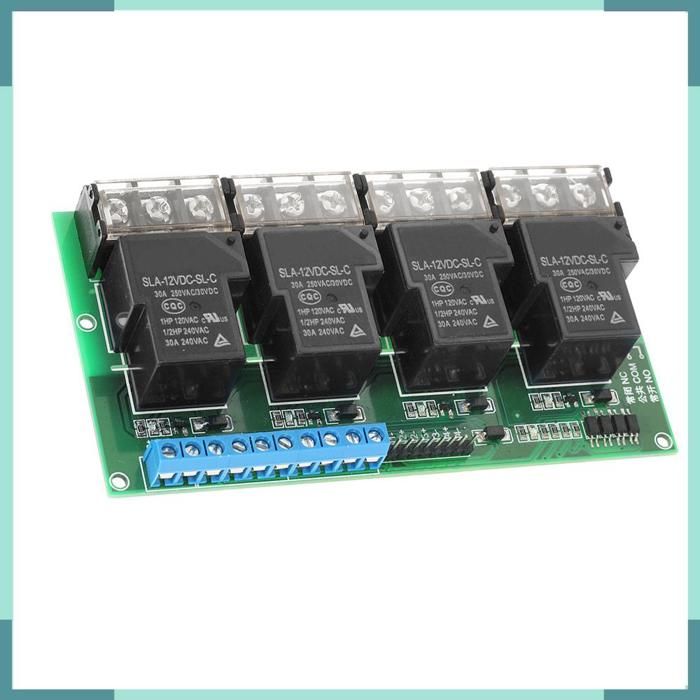 Module de Relais à 4 Canaux DC 12 V 30 A avec Isolation Optocoupleur ...