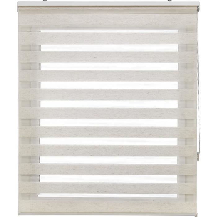 Lira Store Enrouleur Nuit Et Jour Couleur Lin Store 110 X 180 Cm (L X H ...