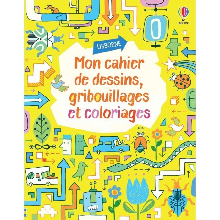 Cahier de dessins - Usborne - Mon cahier de dessins - Images à colorier ...