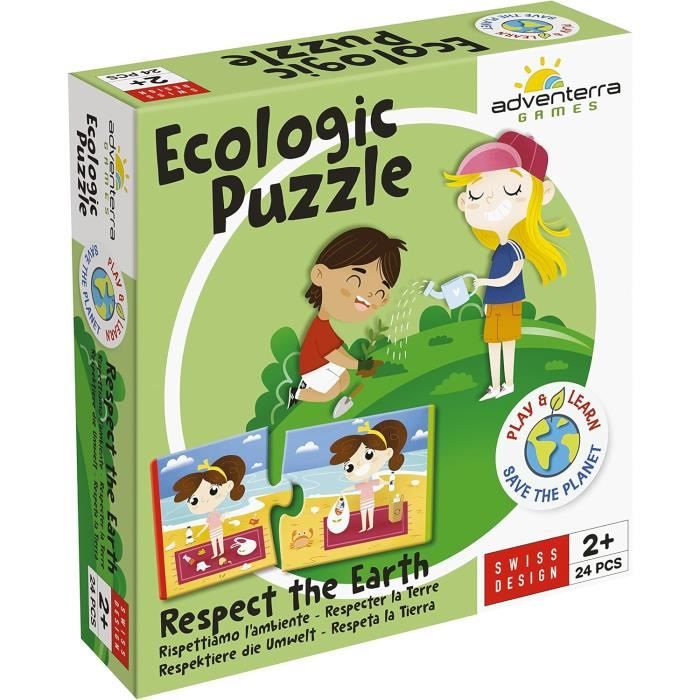 Games, Ecologic Puzzle Respecter La Terre, Enfant 2 Ans +, Duo Puzzle ...