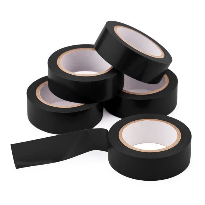 5 X Ruban Isolant Pvc Pour Isolation Électrique - Noir - 5 Pièces Ruban ...