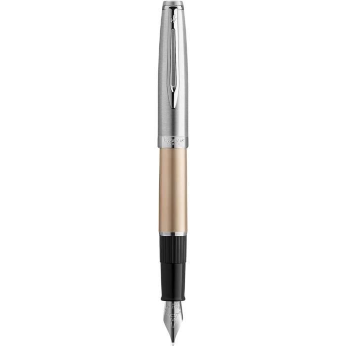 Emblème Deluxe Stylo Plume, Or avec attributs chromés, Plume Fine ...