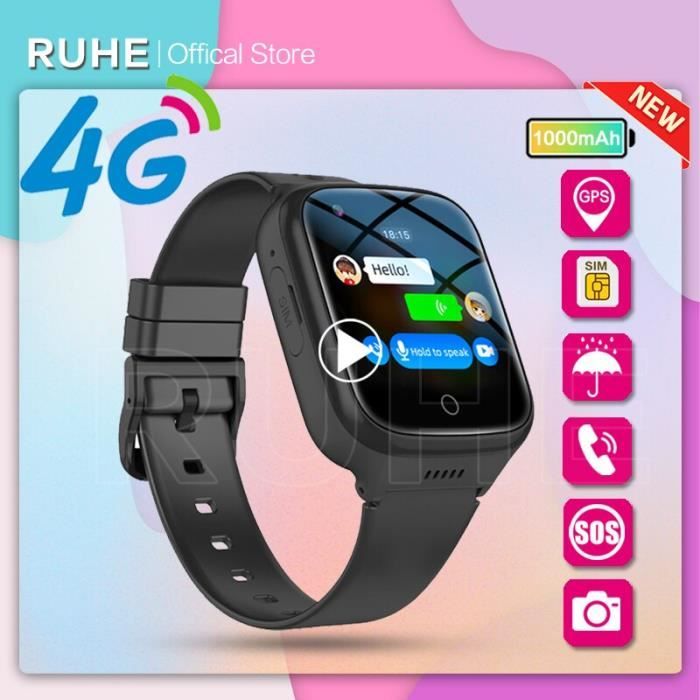 MONTRE CONNECTEE SPORT Montréal - connexion pour enfants GPS 4G K9 installation IP67 podom ère ...