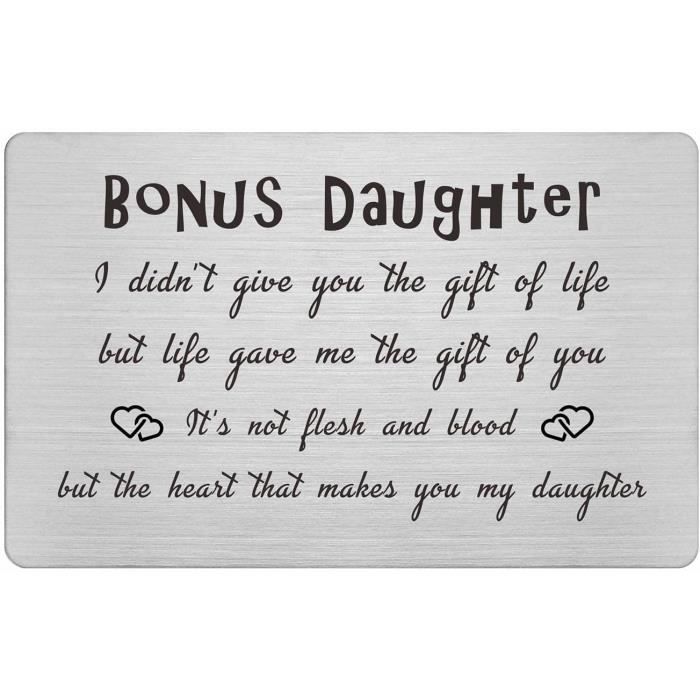Carte Portefeuille Pour Belle-Fille, Cadeau Pour Belle-Fille, Cadeau ...