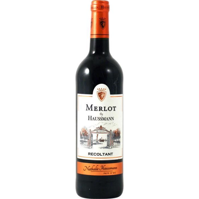 Vin rouge Merlot 75 cl BY HAUSSMANN - La cave Cdiscount