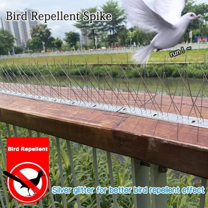 3.3M Pic Anti-Pigeon Anti Oiseaux, 10PCS Pique Pigeon Pointes Oiseaux ...