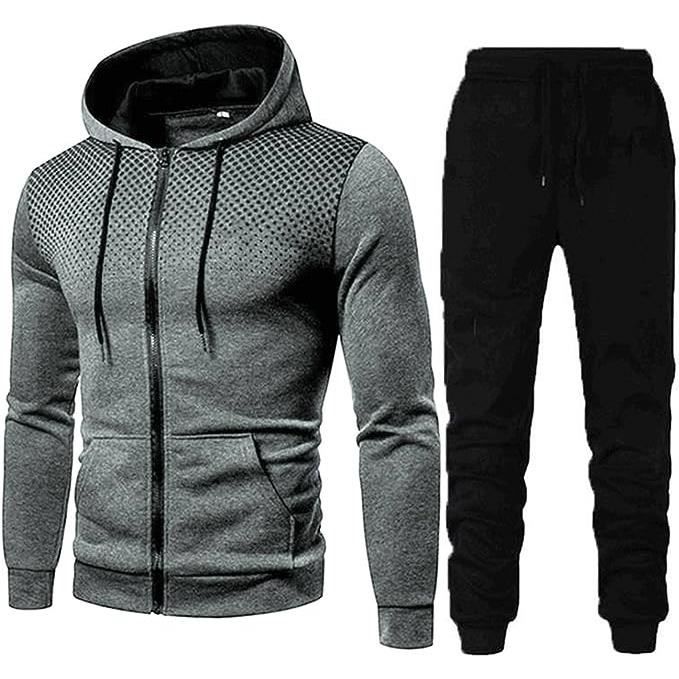 Ensemble de survêtement sport homme doux et confortable à capuche ...