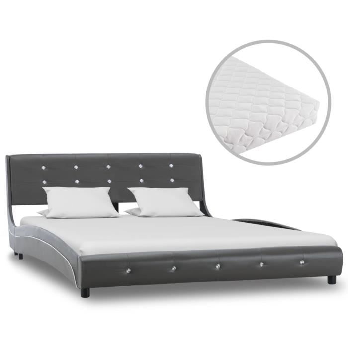 931®MAG•| NEW 140 x 200 cm& Structure de lit Sobre & élégant avec ...