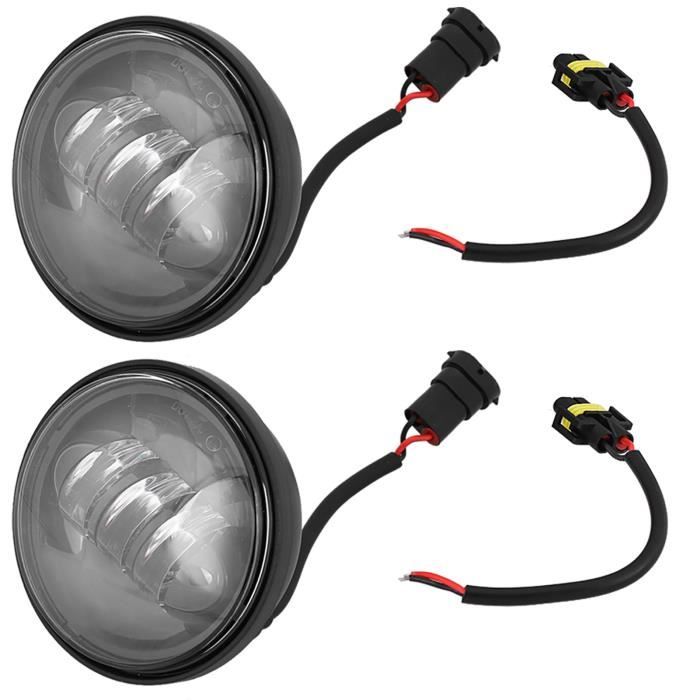 Qiilu Antibrouillard à LED Motorcycle fog lights Tbest, 1 pair of LED fog lights for 4.5 inch ...