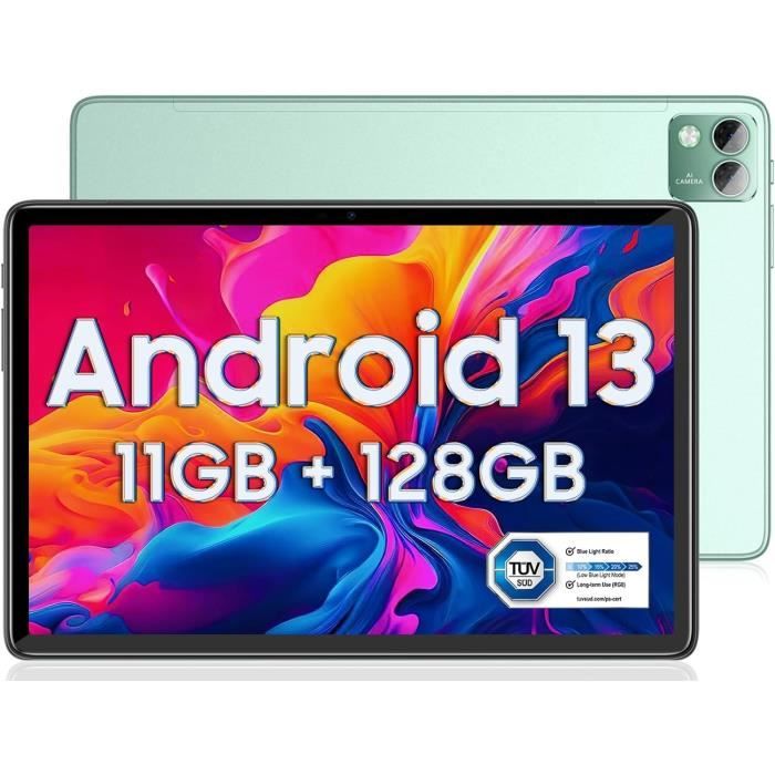 T10S Tablette Android 13,11Gb + 128Gb (Tf 1Tb) 10.1 Pouces,6600Mah ...