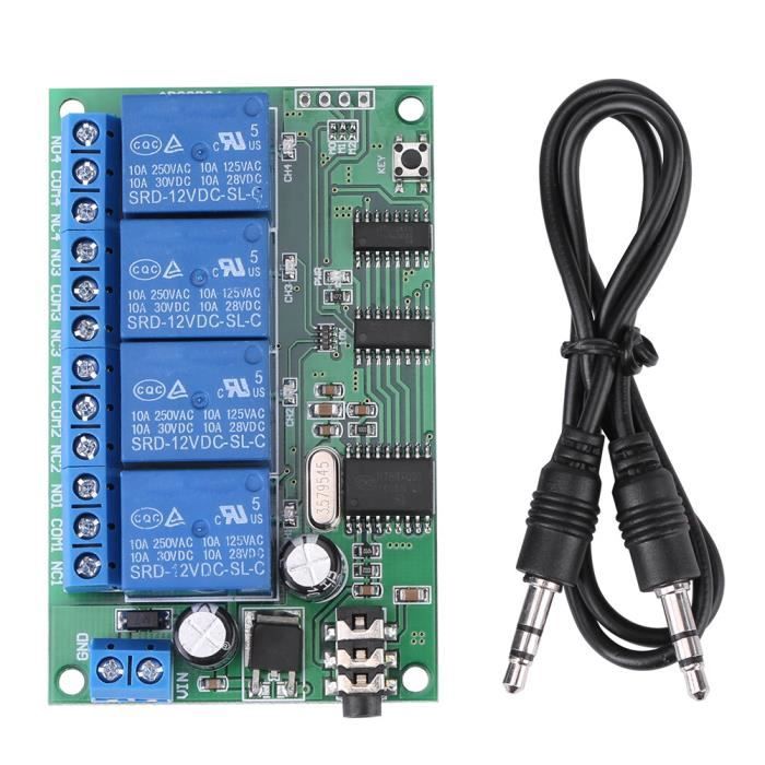 AD22B04 12V 4 canaux DTMF Tone Signal Decoder Relay Phone Remote ...