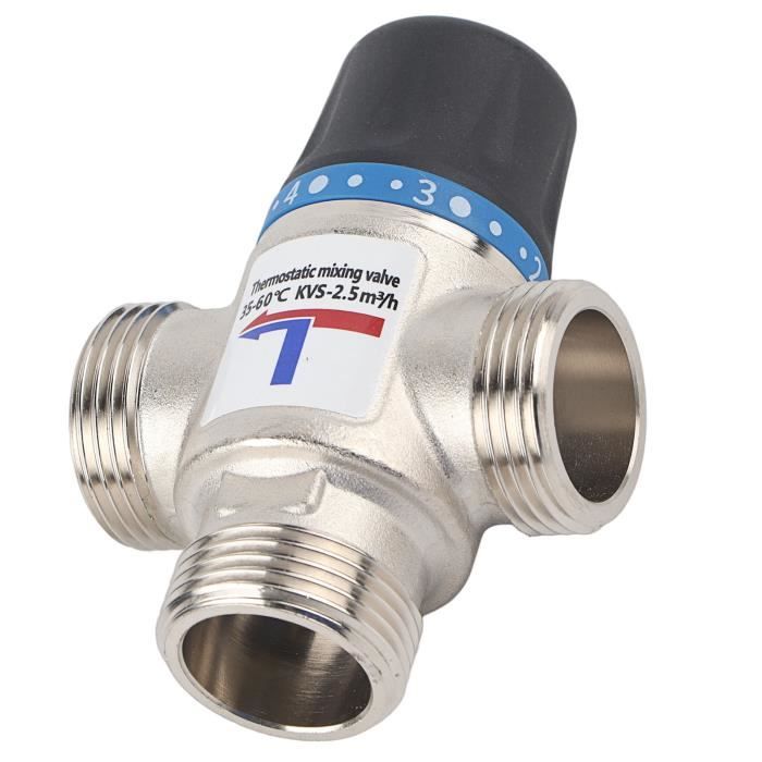 Fangming-Vanne de mélange thermostatique à 3 voies La vanne de mélange thermostatique coupe ...