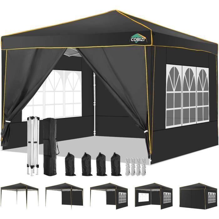 COBIZI Tonnelle Pliante 3x3, Barnum Pliant 3x3 Étanche Stable avec 4 ...