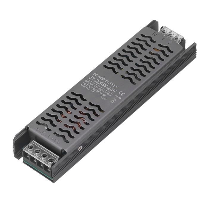 Pilote LED Driver LED 200W AC 175-260V à 24V DC Basse Tension avec Trou de Dissipation de ...