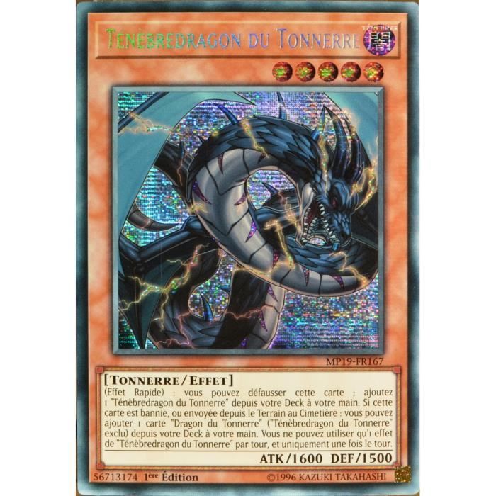 Carte YU-GI-OH MP19-FR167 Ténèbredragon du Tonnerre Prismatic Secret Rare NEUF FR - Cdiscount ...