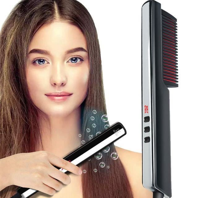 LISSEUR ,no box-LES USA--Peigne Électrique Lisseur Styler Multifonctionnel , Brosse À Lisser Les ...